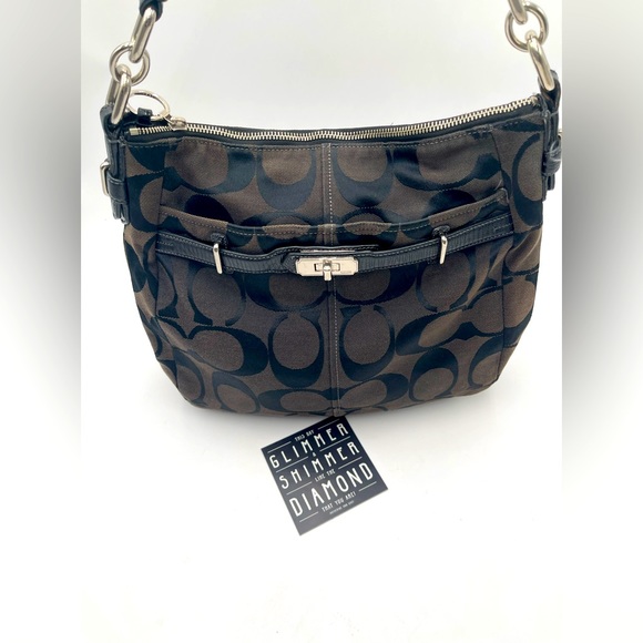Coach | Bags | Coach Chelsea Black Signature Shoulder Bag J298f17334 ...